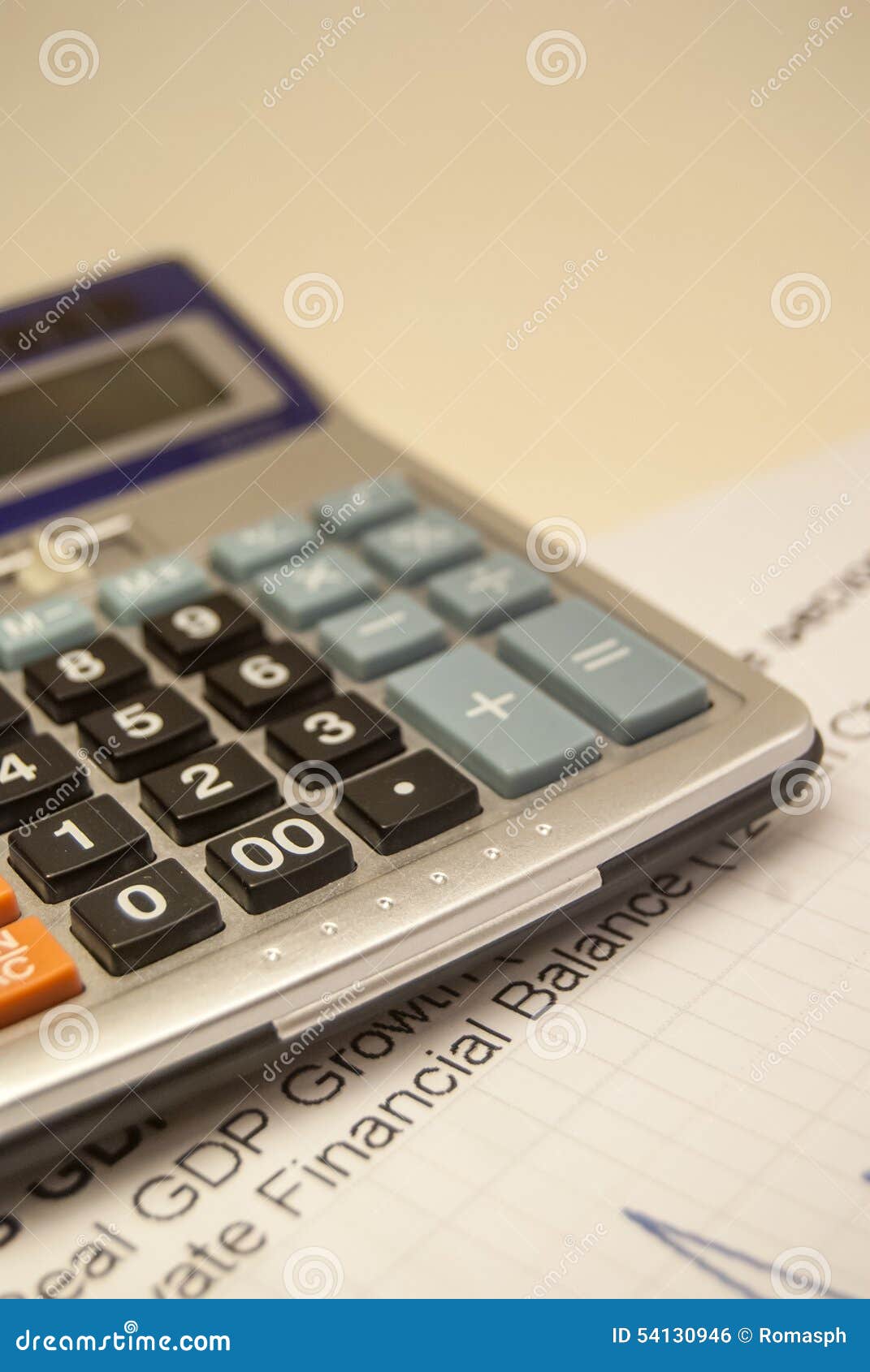 Pen and calculator stock photo. Image of finance, ballpoint - 54130946
