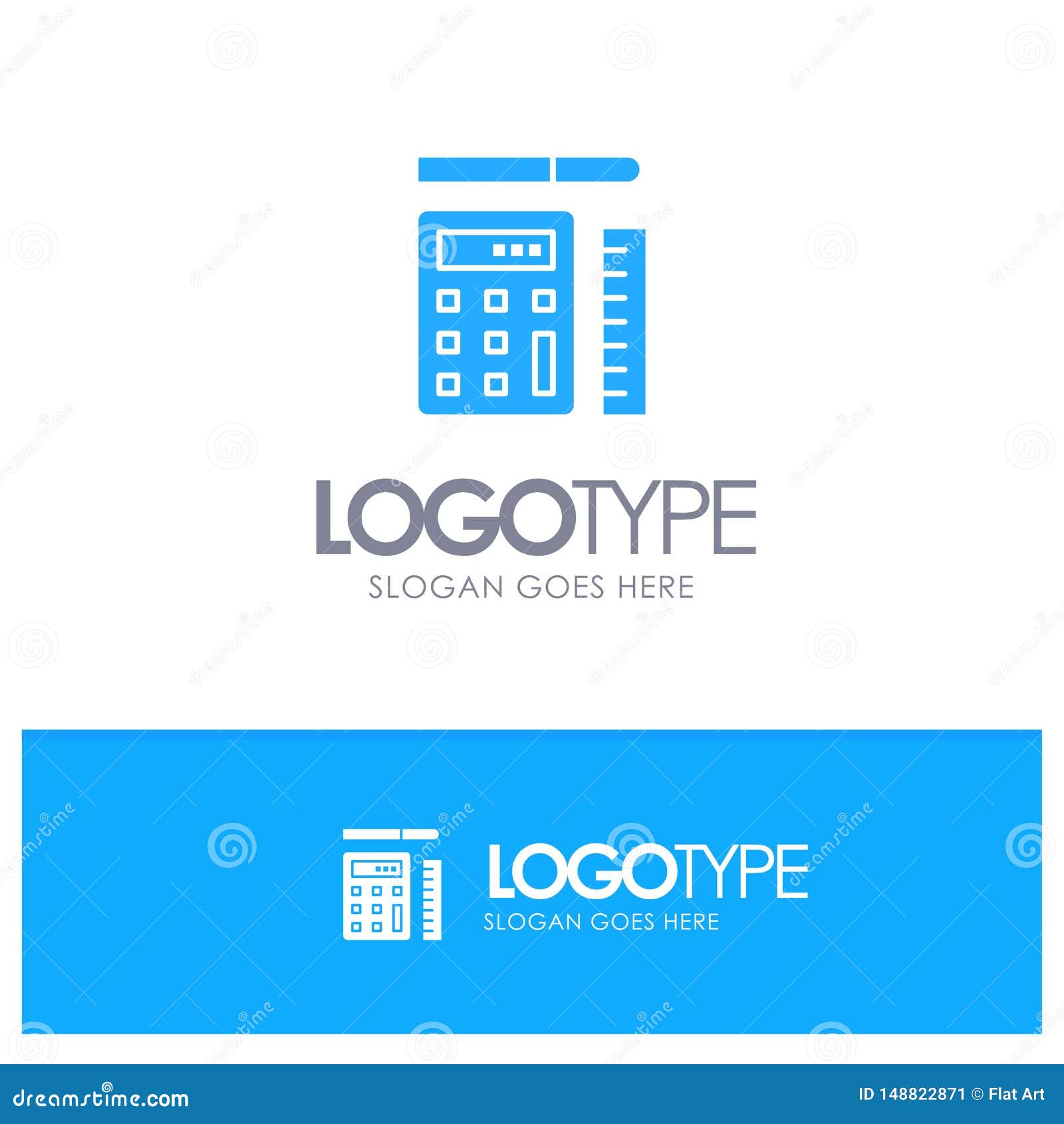 Pen, Calculator, Scale, Education Blue Logo Vector Stock Vector ...