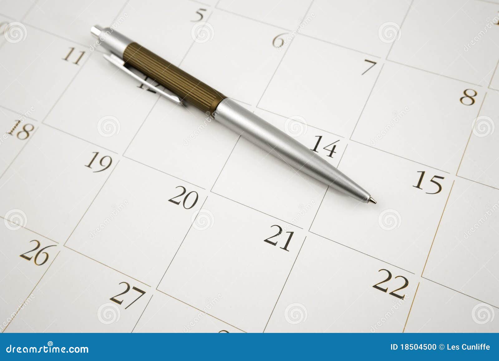 Pen on calendar stock photo. Image of close, agenda, concept - 18504500