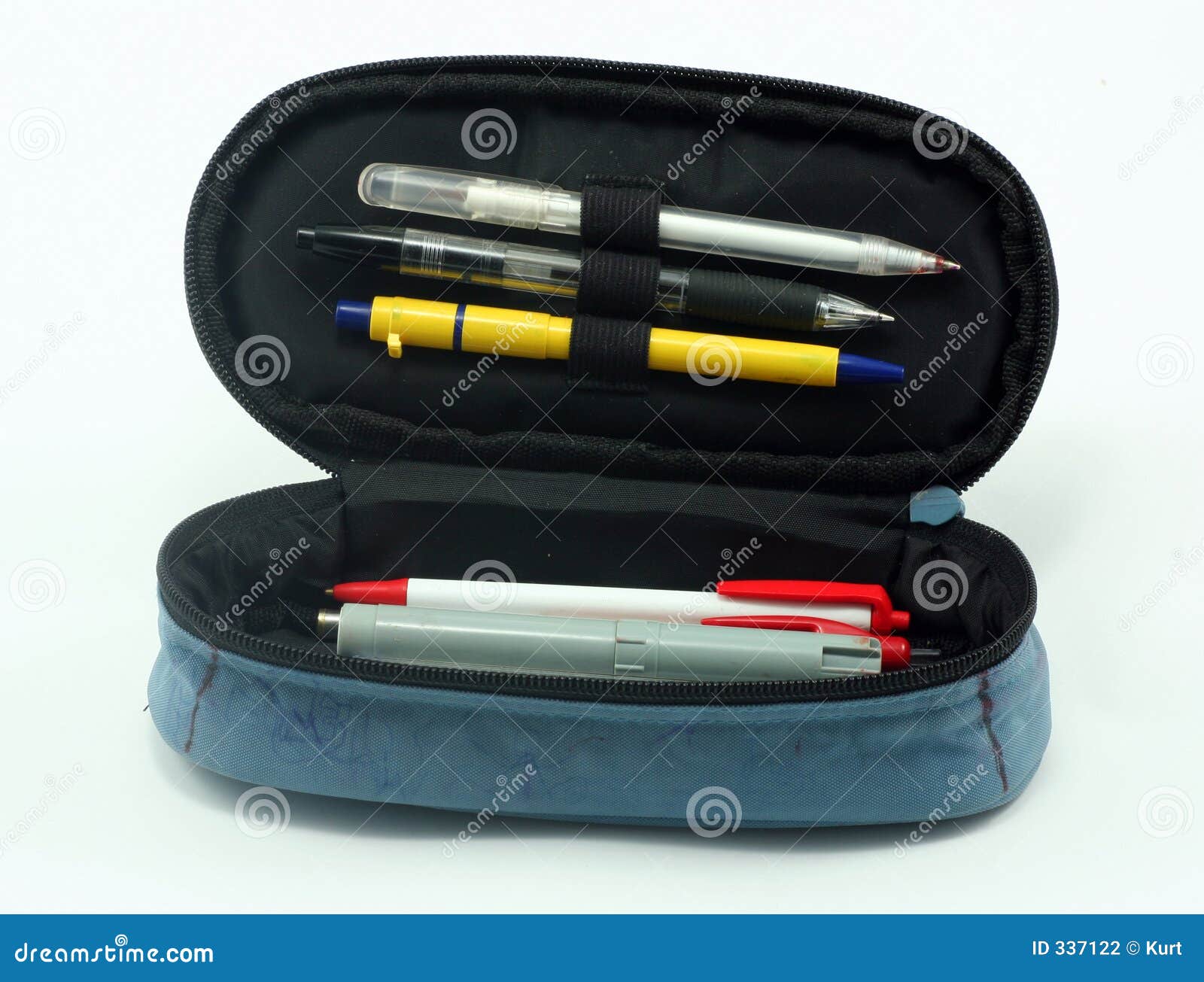 Pen case stock photo. Image of white, ballpens, open, stationery - 337122