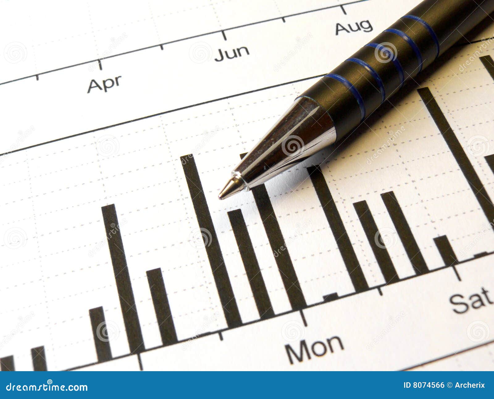 Pen and chart stock photo. Image of business, accounting - 8074566