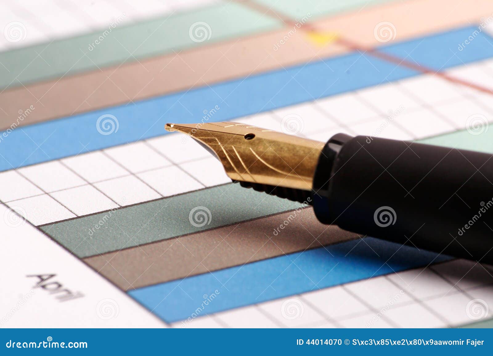 Pen and chart stock photo. Image of business, finance - 44014070
