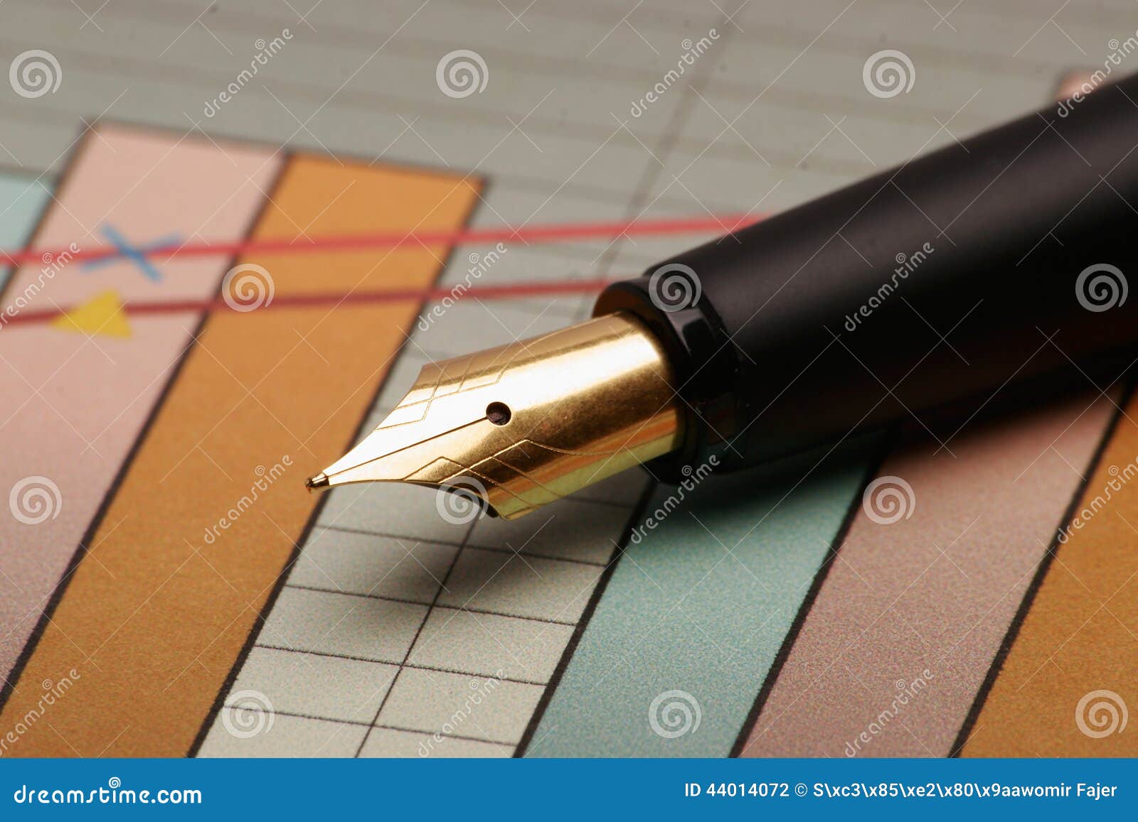 Pen and chart stock photo. Image of detailed, making - 44014072