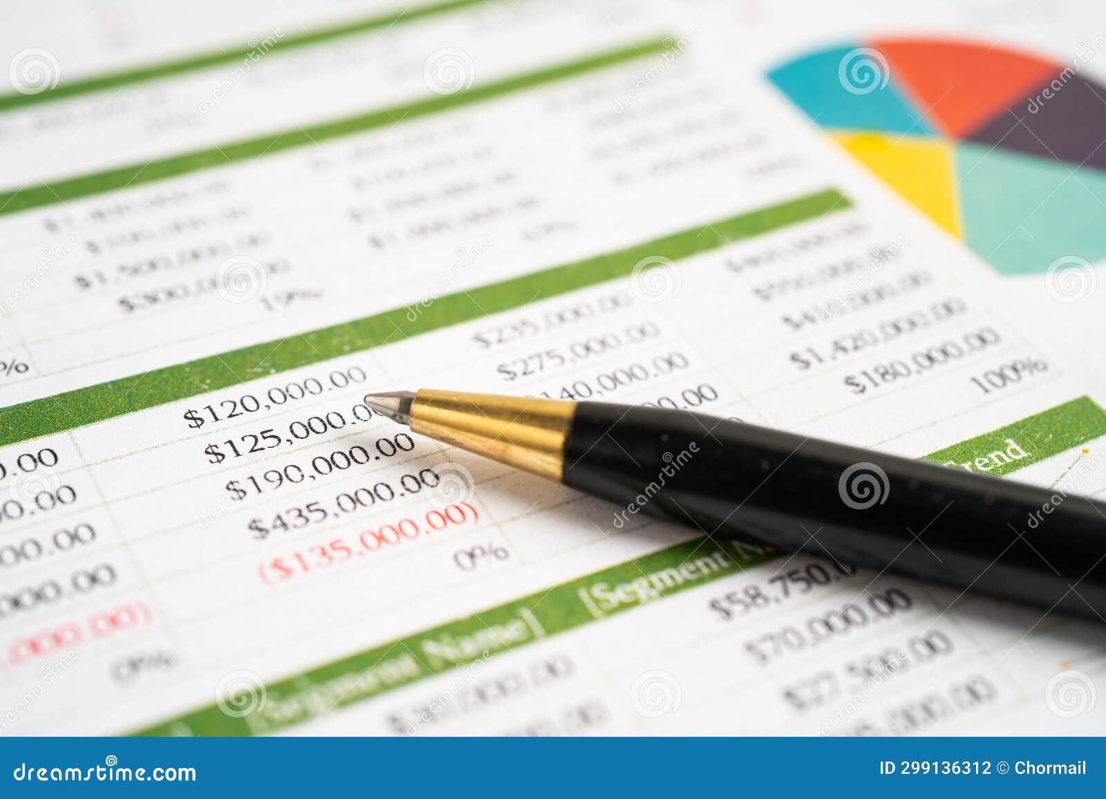 Pen on Chart or Graph Paper. Financial, Account, Statistics and ...