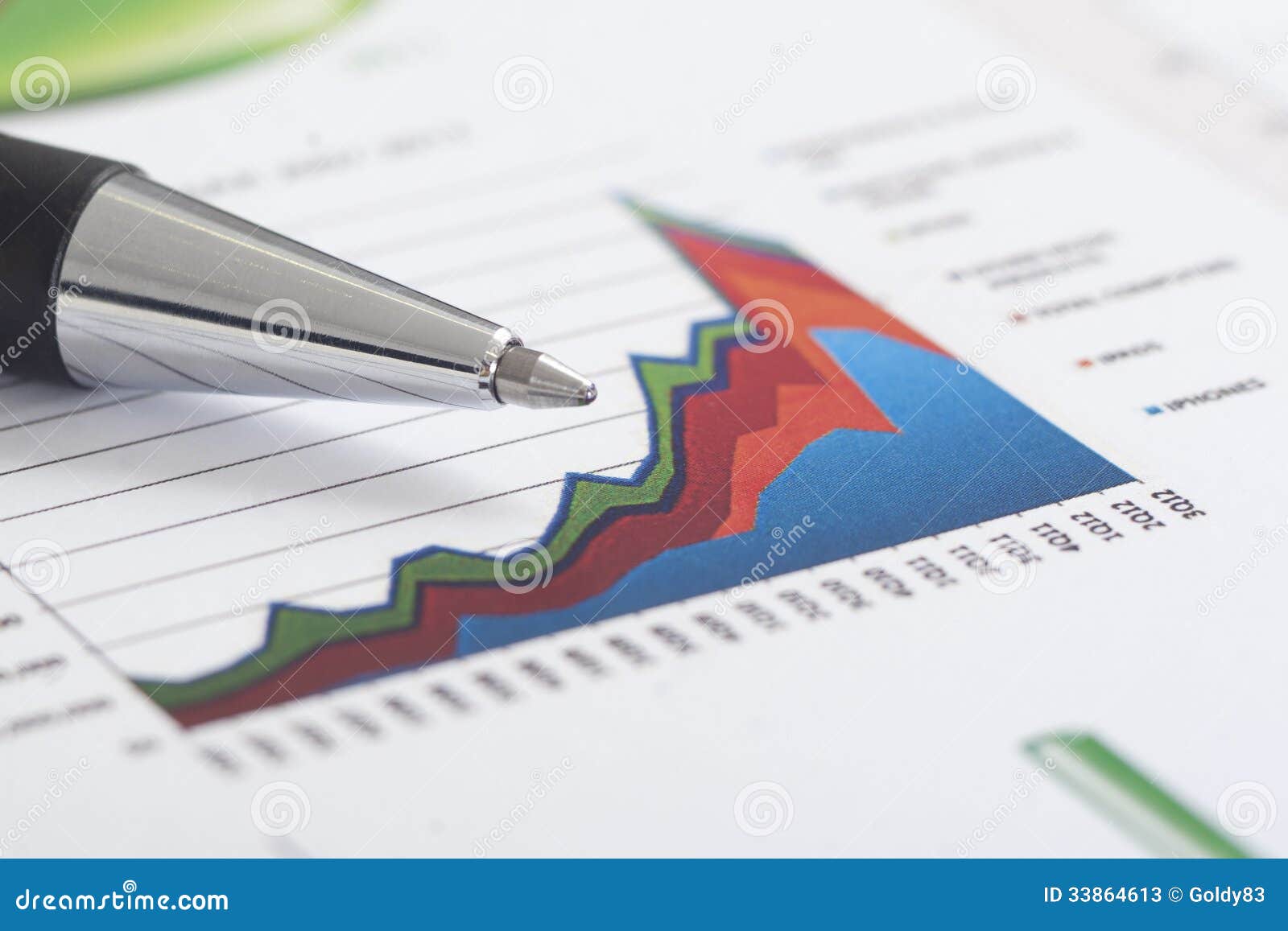 Pen and chart s stock image. Image of occupation, paper - 33864613