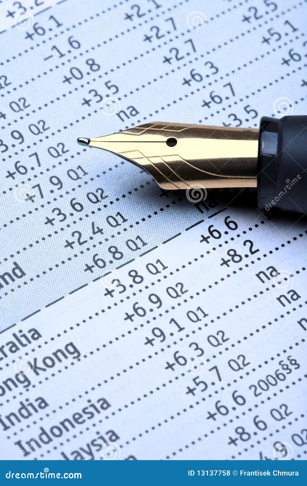 Pen and charts stock photo. Image of growth, macro, price - 13137758