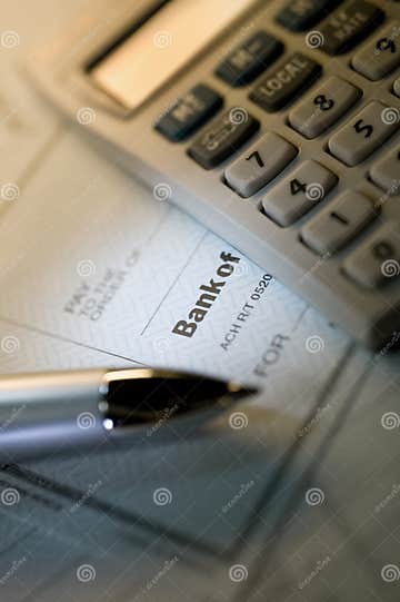 Pen and check stock photo. Image of business, good, blank - 6434848