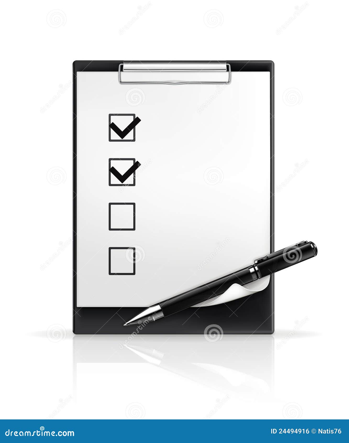 Pen and check boxes stock vector. Illustration of element - 24494916