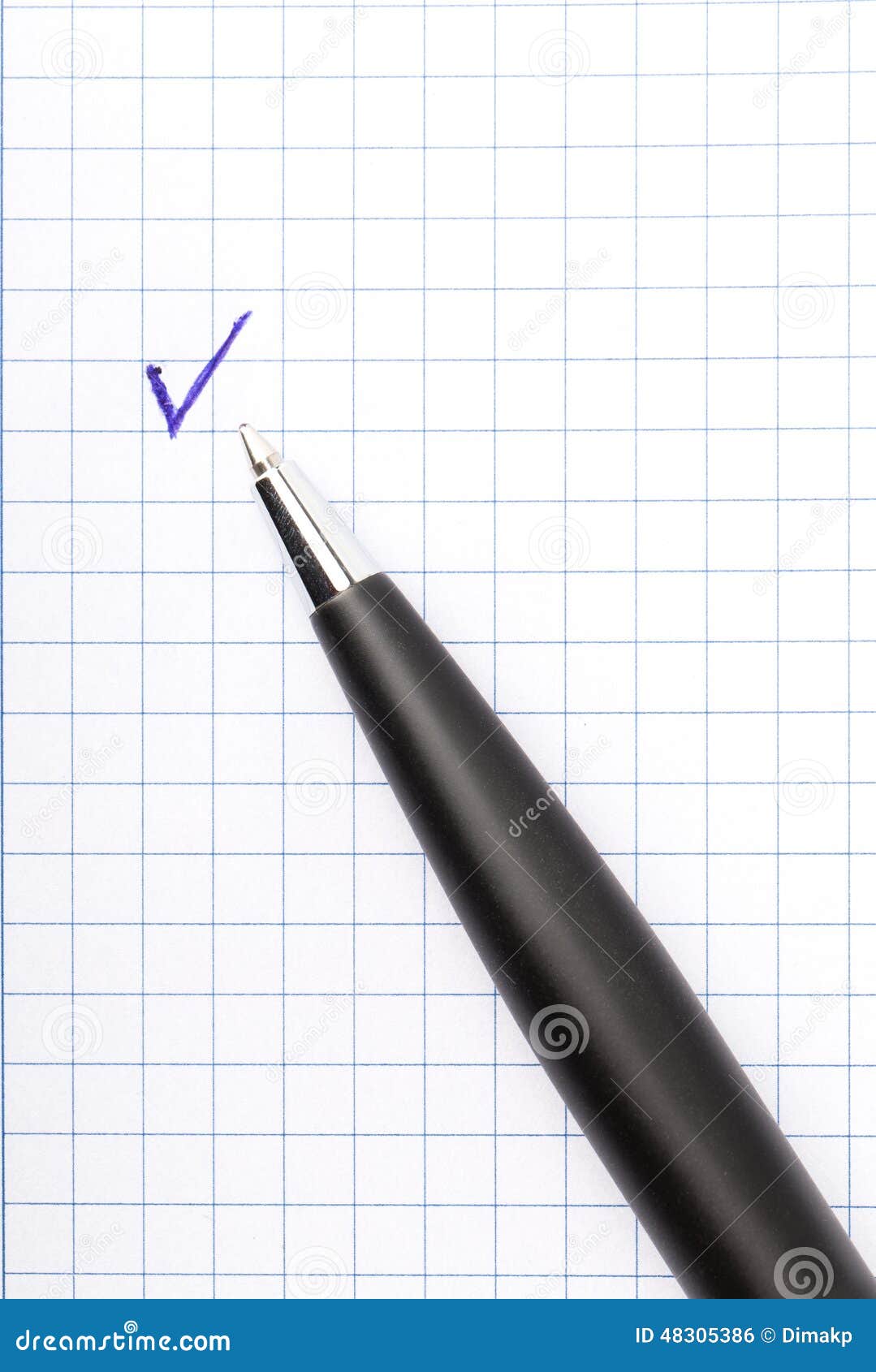 Pen check mark stock photo. Image of checklist, participant - 48305386