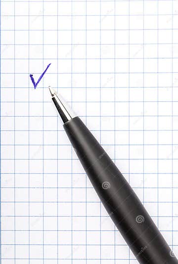Pen check mark stock photo. Image of checklist, participant - 48305386