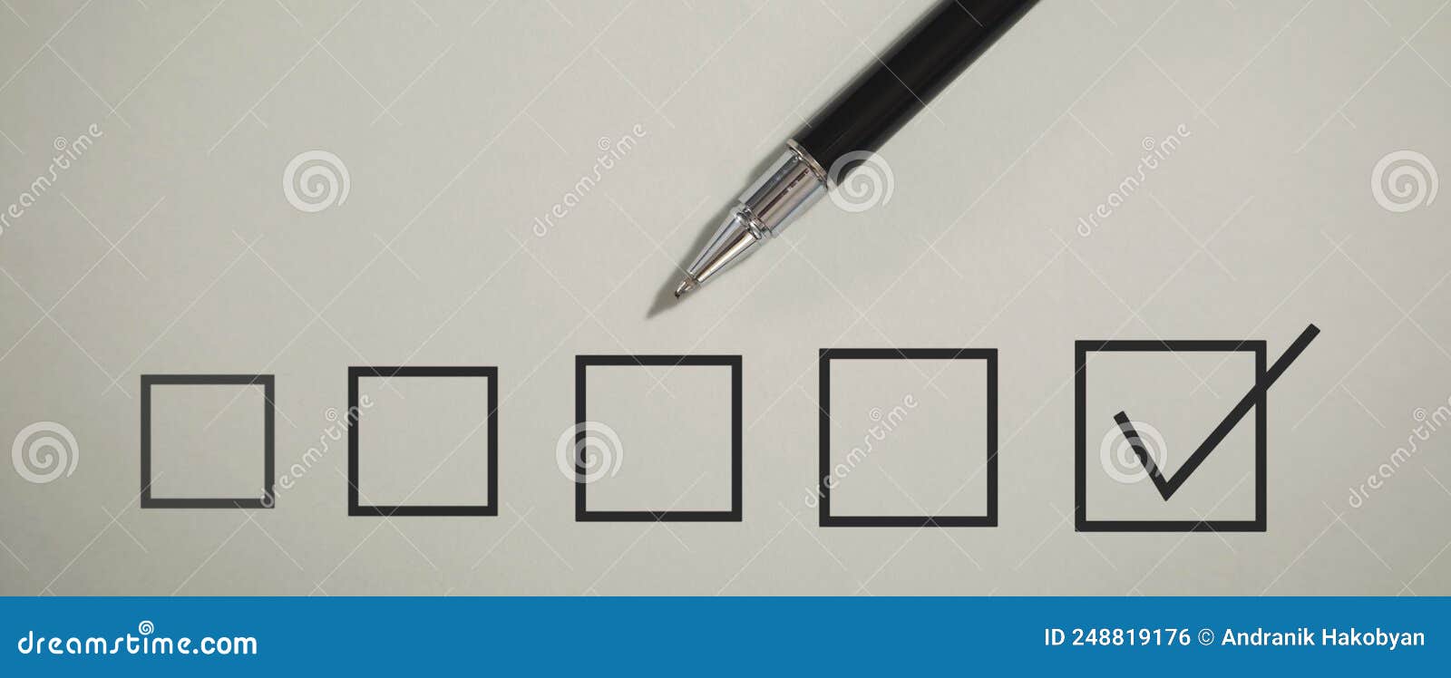 Pen with Checkbox in Checklist. Business Stock Photo - Image of ...