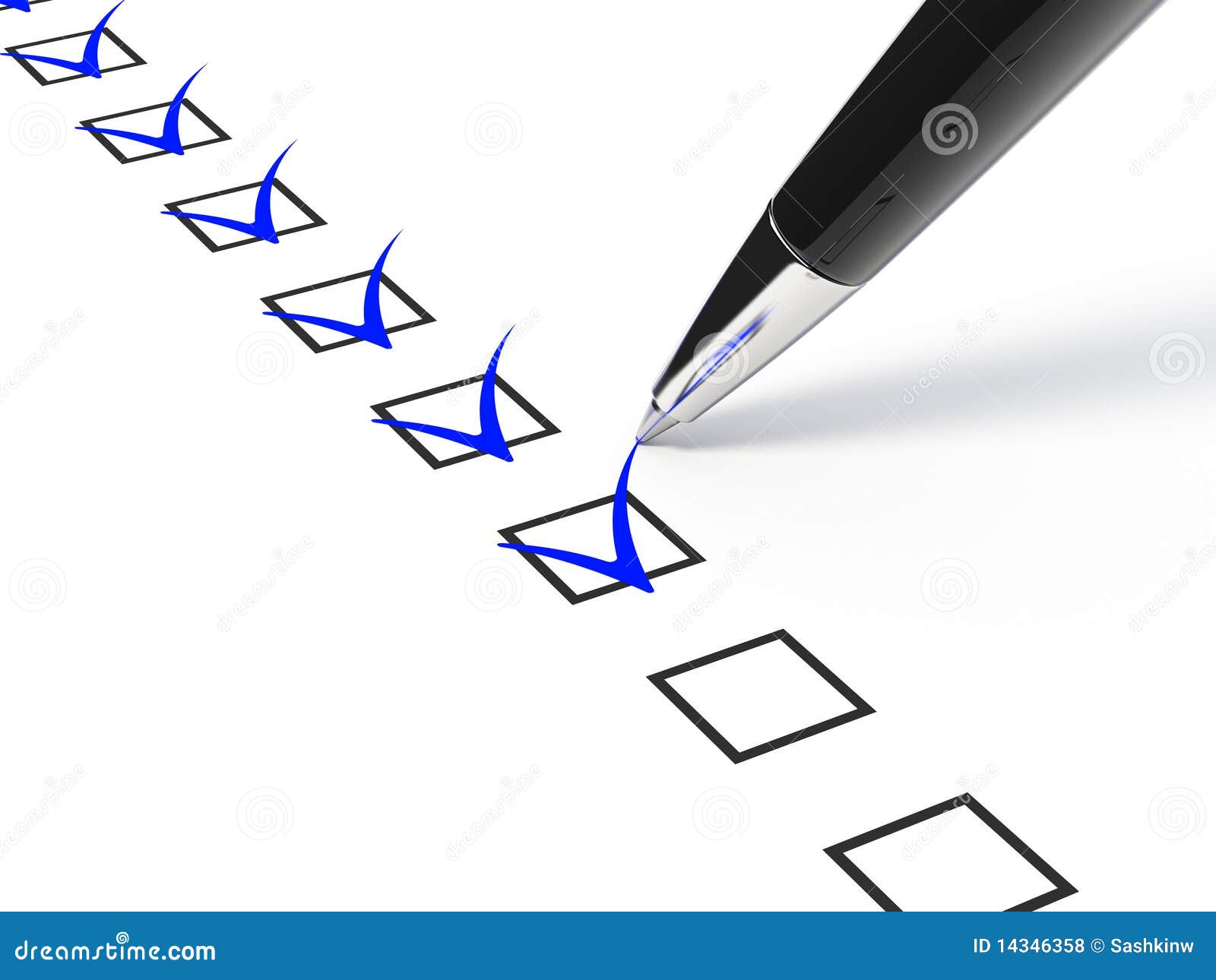 Pen checking stock illustration. Illustration of render - 14346358