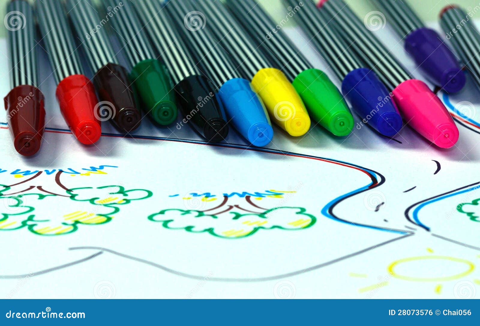 Pen colors stock photo. Image of colourful, colors, closeup - 28073576