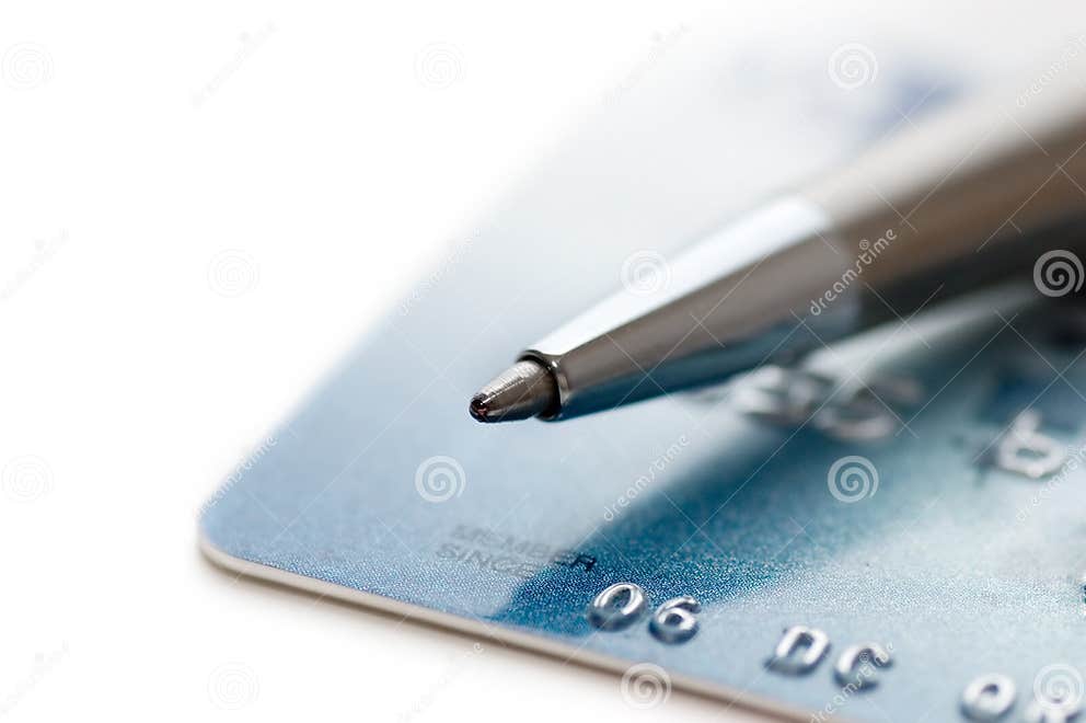 Pen and credit card stock photo. Image of card, shopping - 3289460