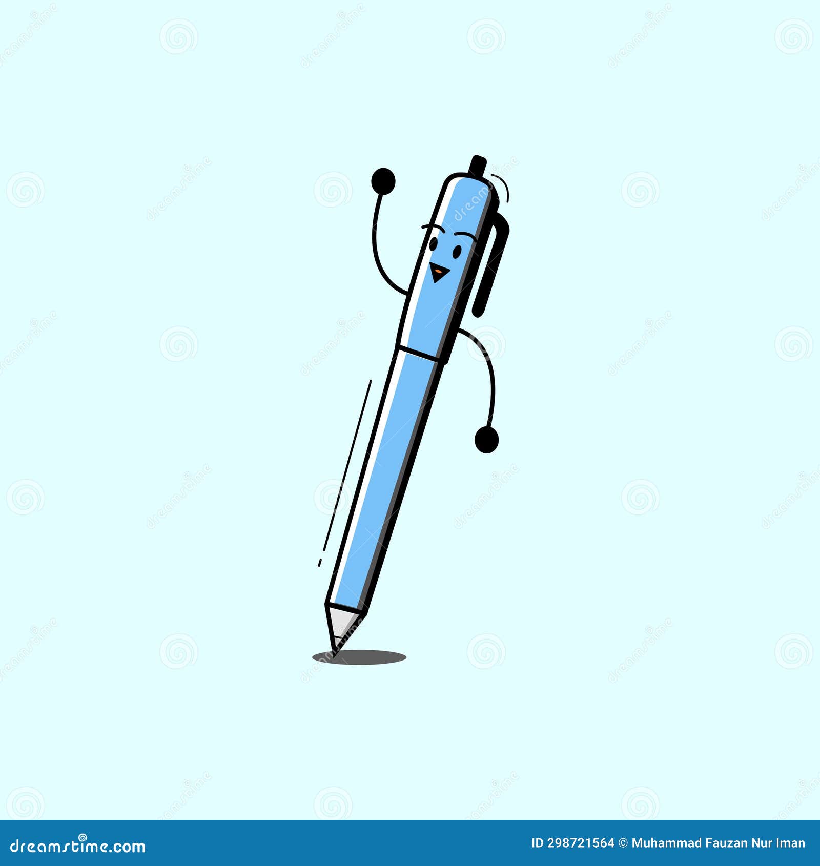 CUTE PEN CHARACTER ICON FLAT DESIGN Stock Vector - Illustration of ...