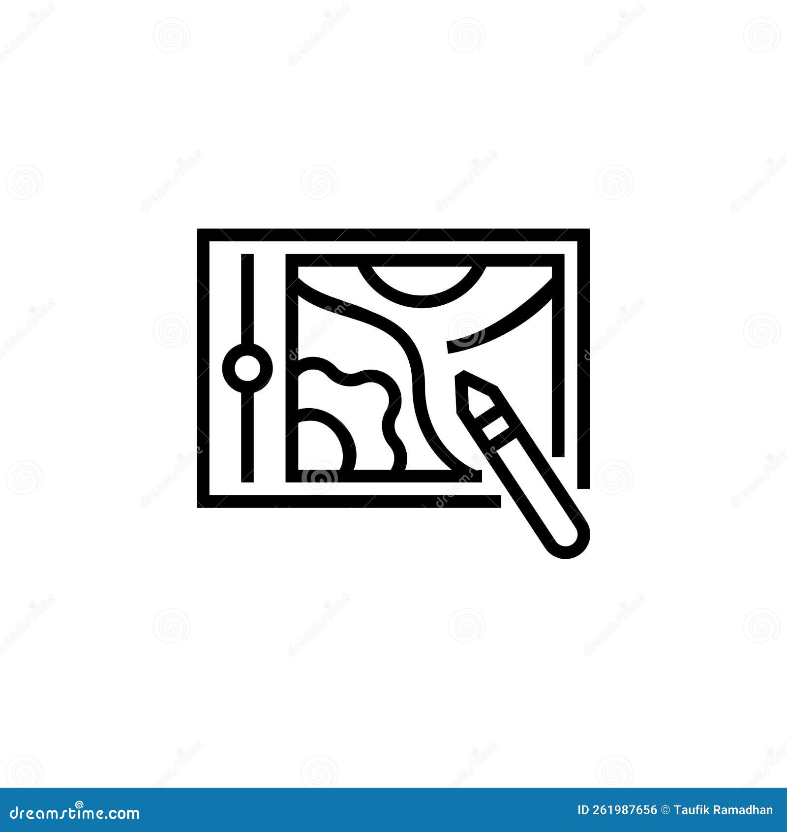 Pen Display Vector Icon. Computer Component Icon Outline Style. Perfect ...