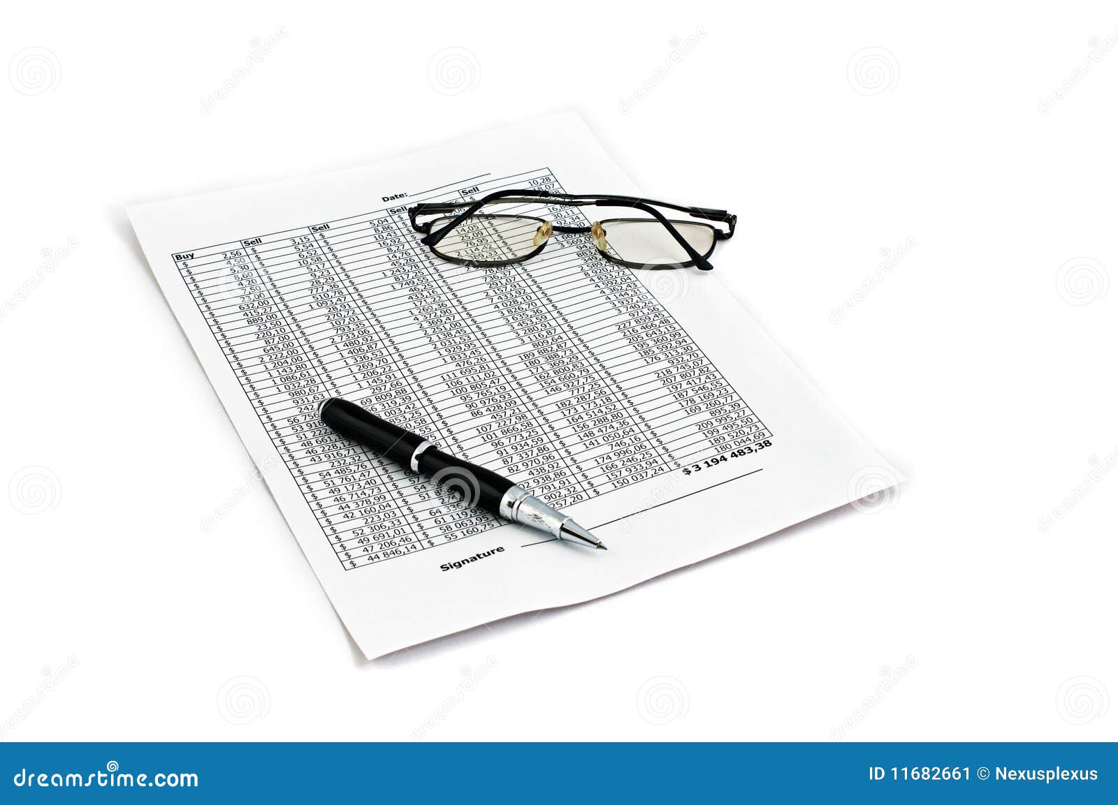 Pen document stock image. Image of finance, data, legal - 11682661
