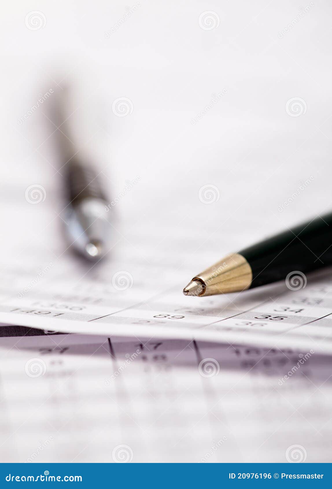 Pen on document stock photo. Image of metallic, ball - 20976196