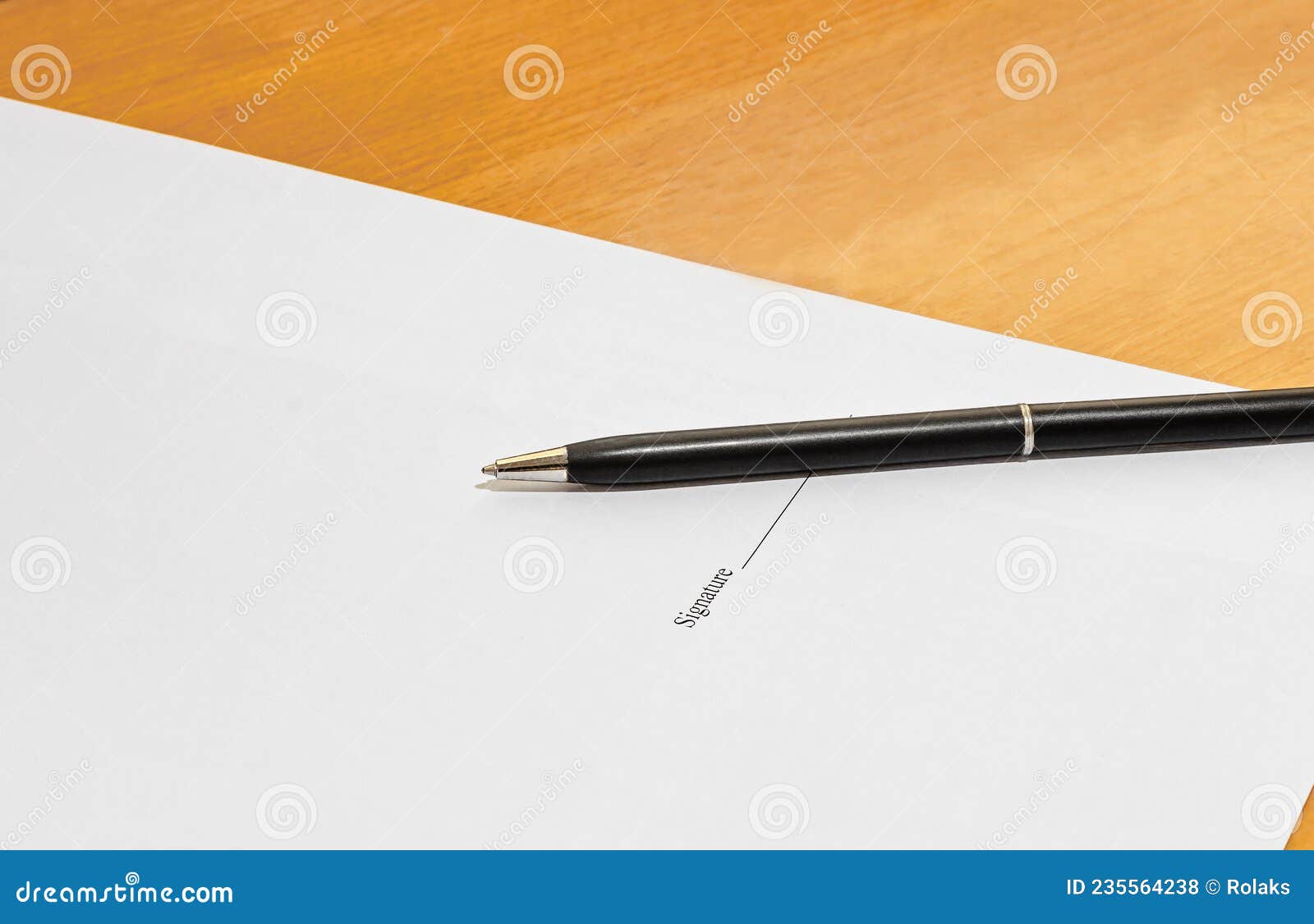 Pen and Document To Be Signed Stock Photo - Image of paper, office ...