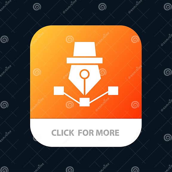 Pen, Drawing, Art, Design, Draw Mobile App Button. Android and IOS ...