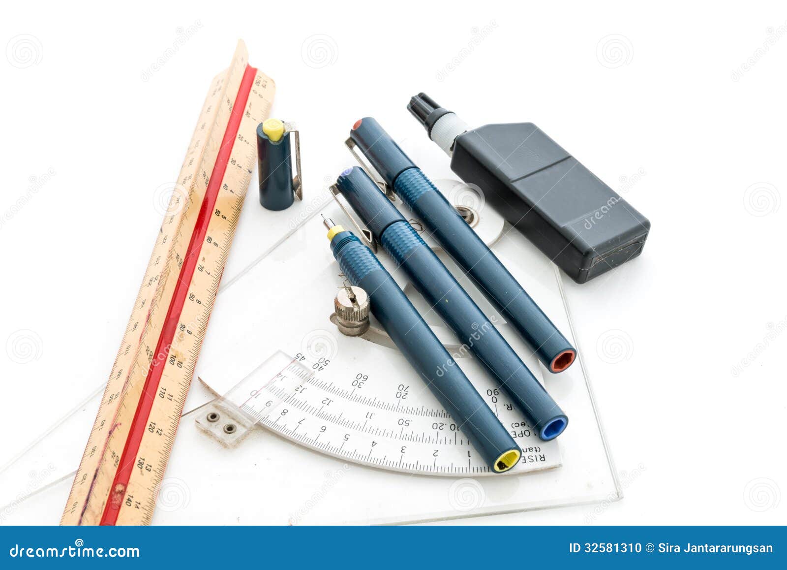 Pen Drawings , Adjust Angle Tool , Scale Ruler , Cutter , Ink on Stock ...