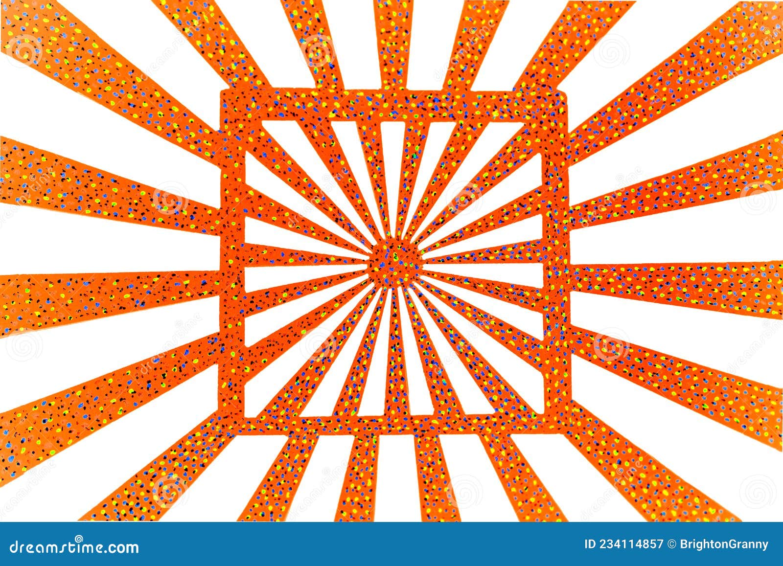 Hand Drawn Radiating Pattern. Stock Illustration - Illustration of ...