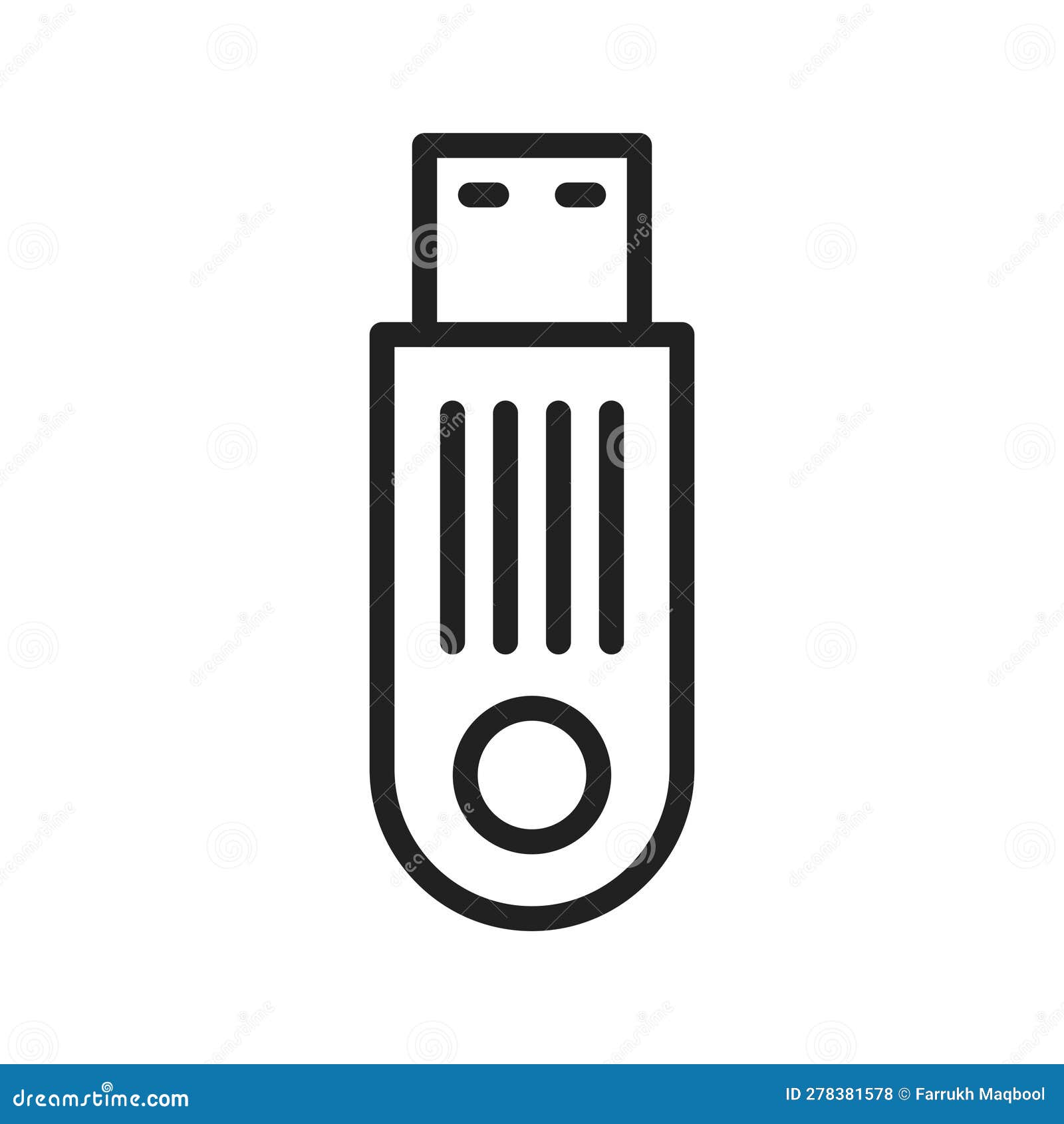 Pen Drive Icon Vector Image. Stock Vector - Illustration of vector ...