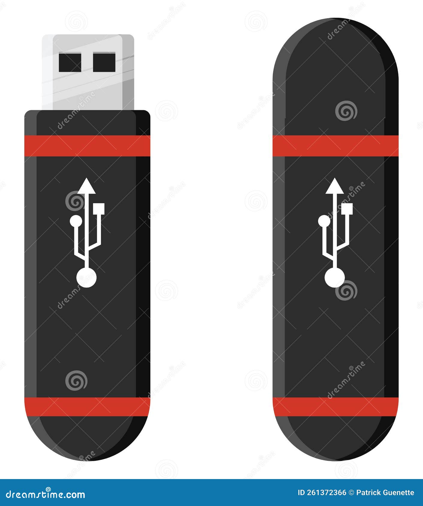 Pen drive, icon stock vector. Illustration of icon, transfer - 261372366