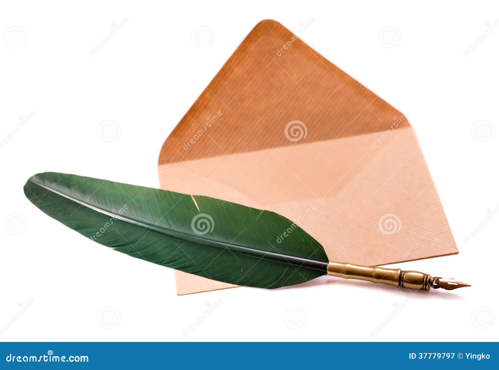 Pen and envelope isolated stock image. Image of correspondence - 37779797