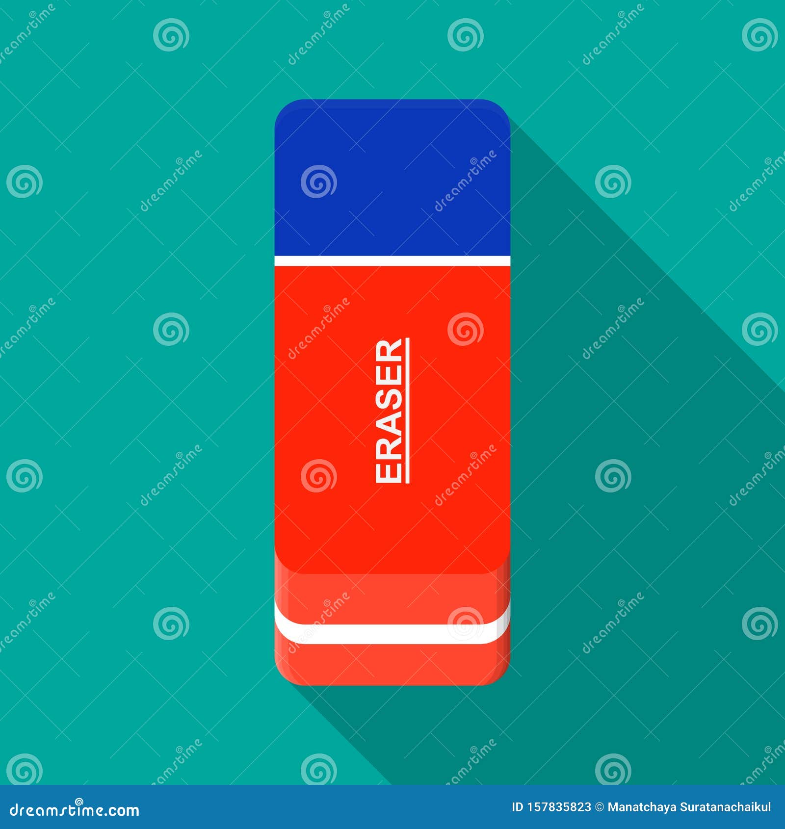 Pen eraser. stock illustration. Illustration of eraser - 157835823