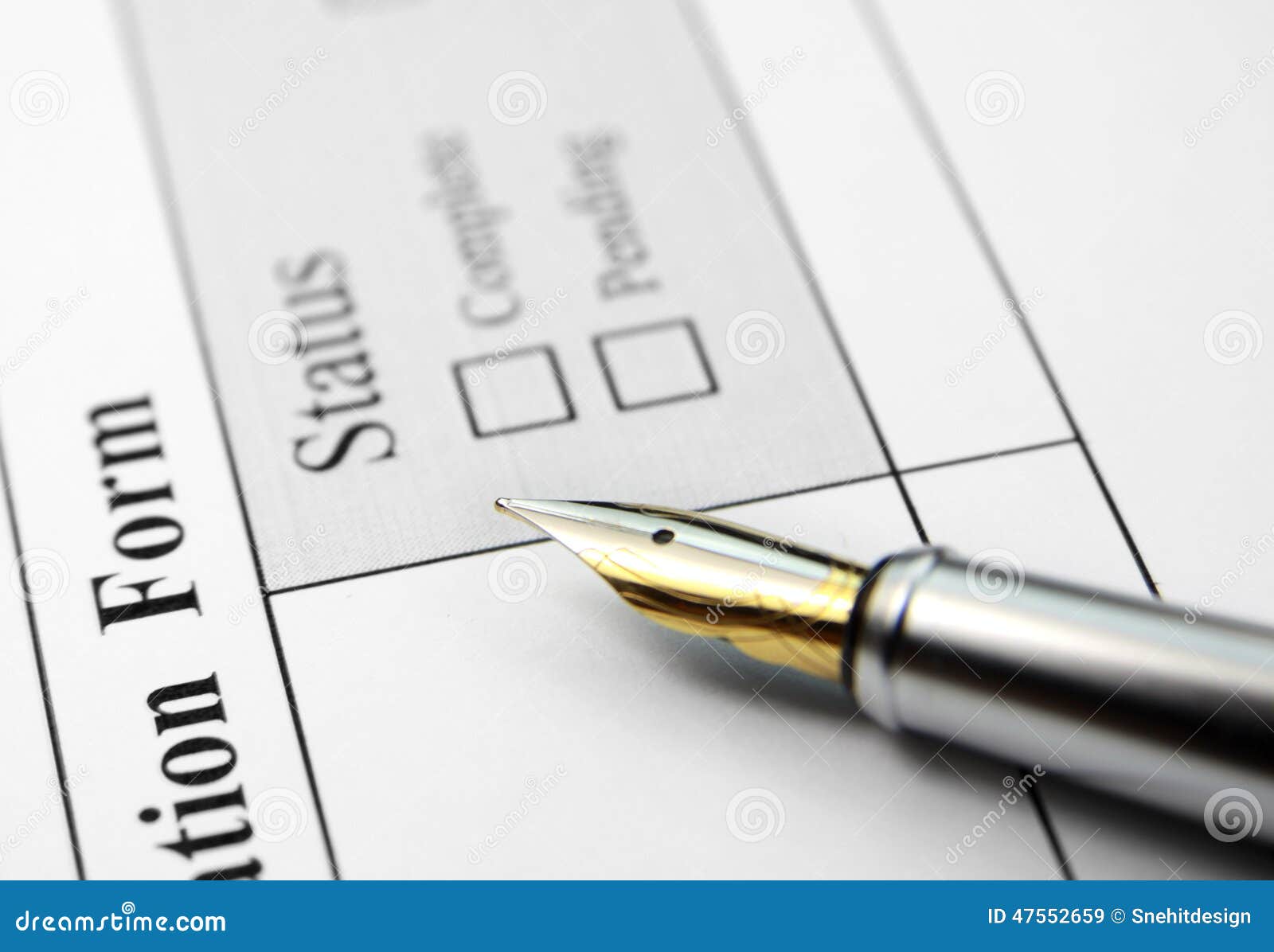 Pen and form stock image. Image of feedback, excellence - 47552659