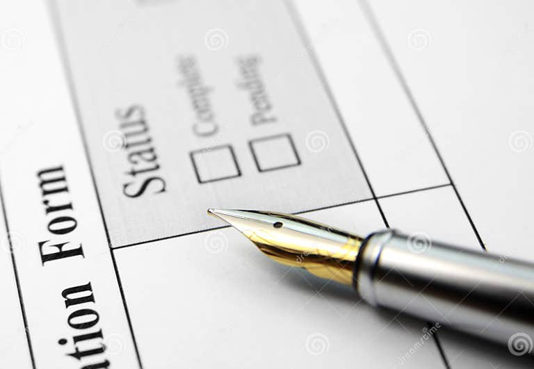 Pen and form stock image. Image of feedback, excellence - 47552659