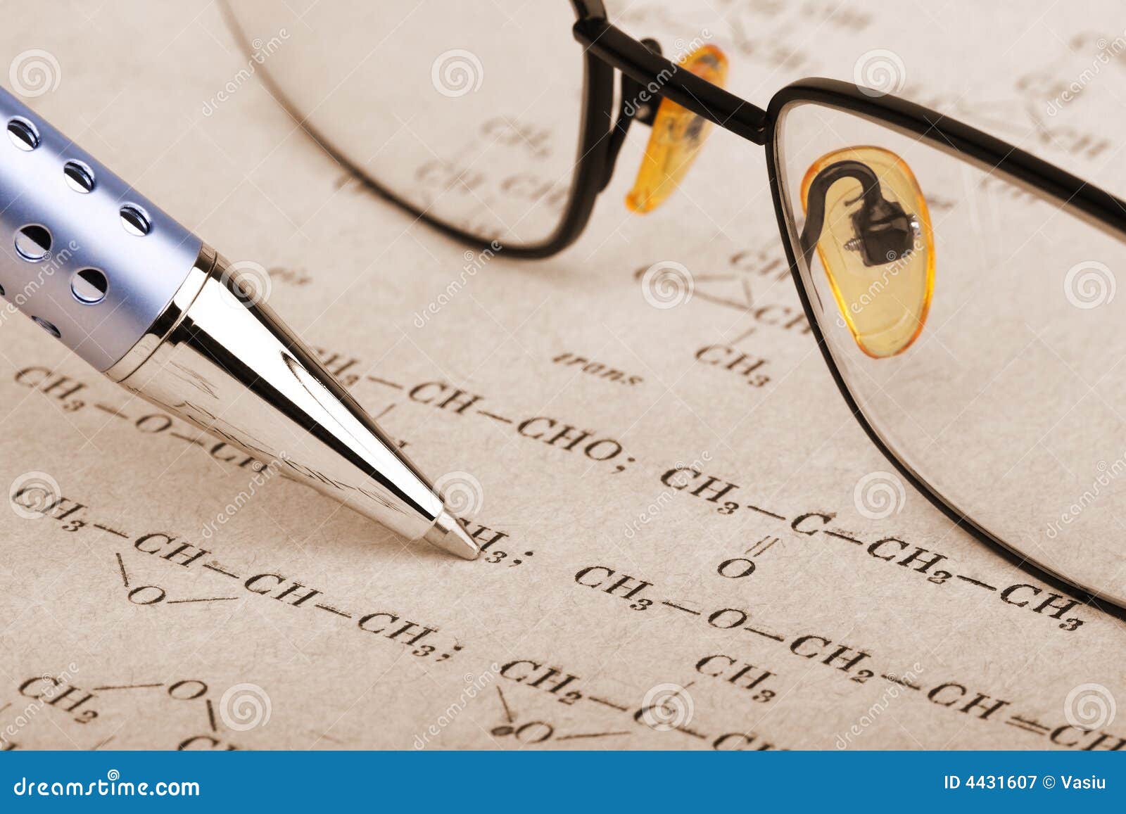 Pen and glasses stock image. Image of clever, knowledge - 4431607