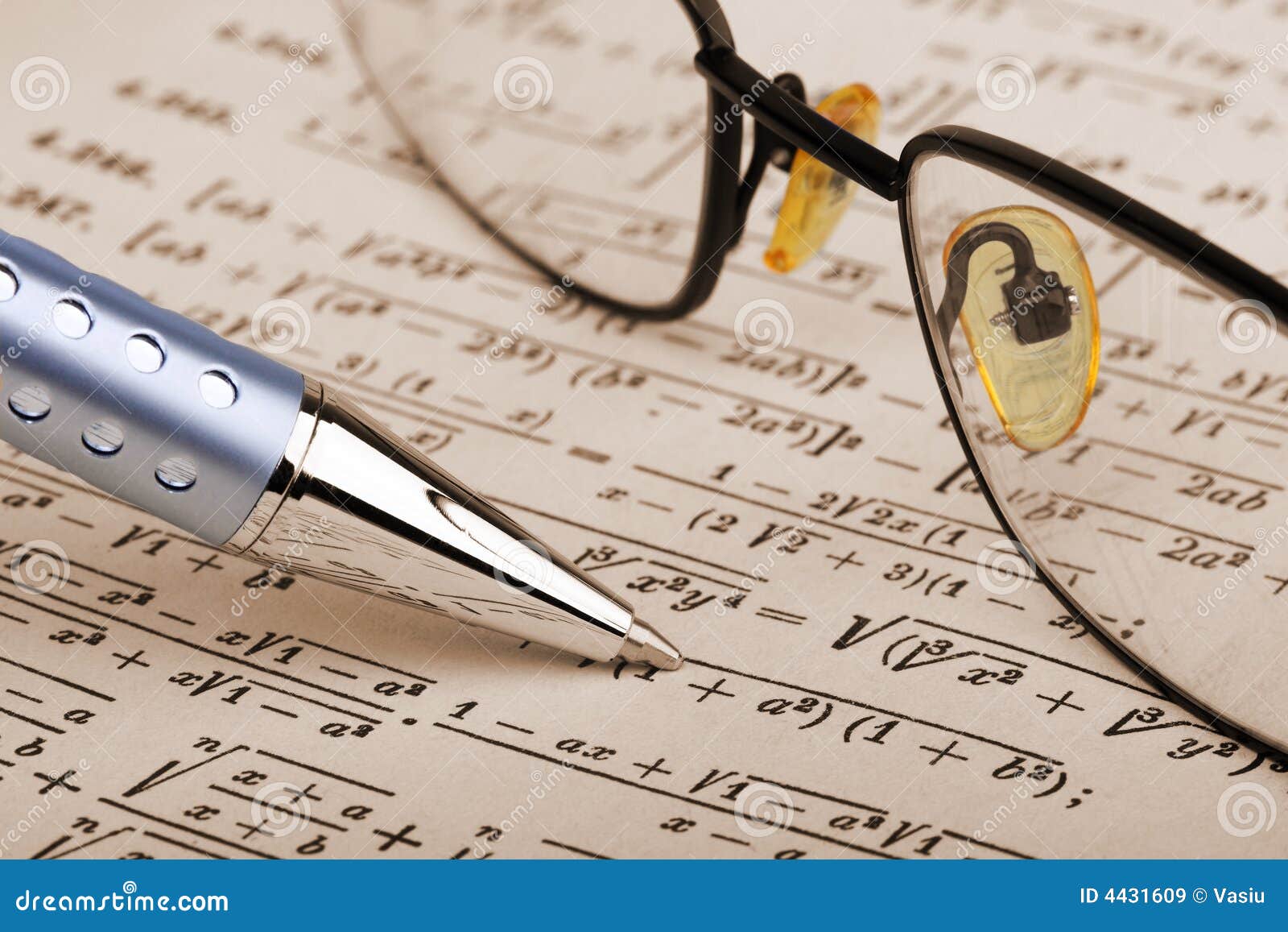 Pen and glasses stock image. Image of education, glasses - 4431609