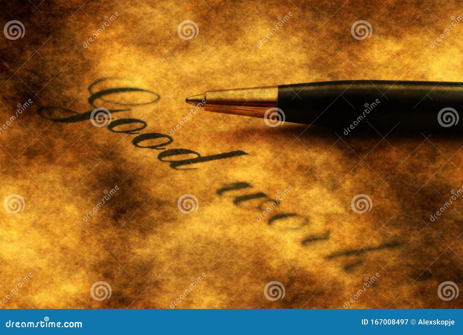 Pen on Good Work Text Grunge Concept Stock Image - Image of excellent ...