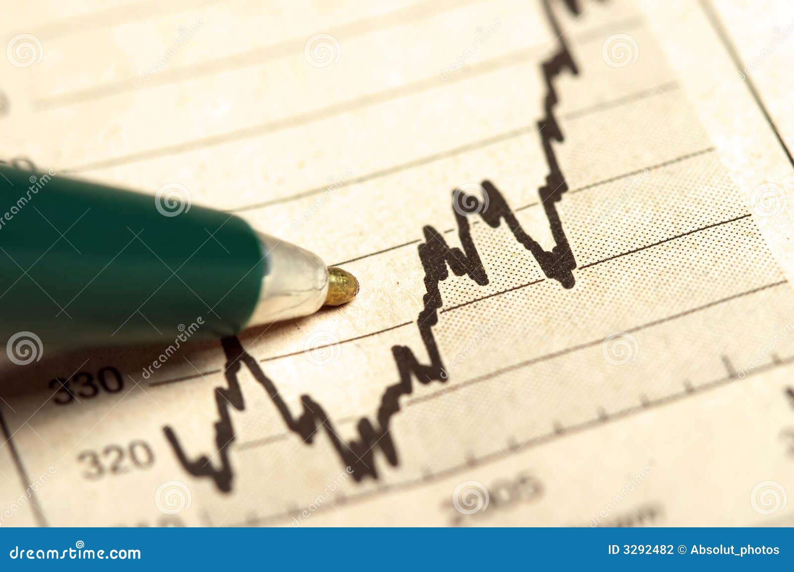 Pen and graph stock photo. Image of gain, financial, analysis - 3292482