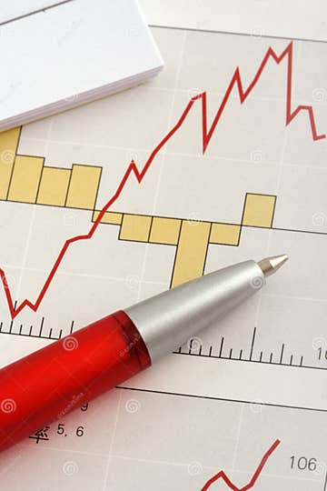 Pen on Graph stock image. Image of money, report, business - 830515