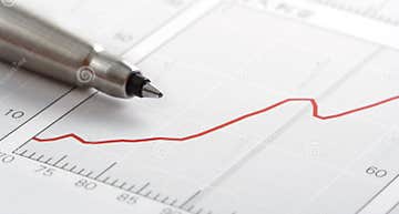 Pen on graph stock photo. Image of chart, compare, profit - 830550