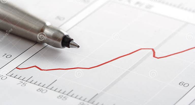 Pen on graph stock photo. Image of chart, compare, profit - 830550