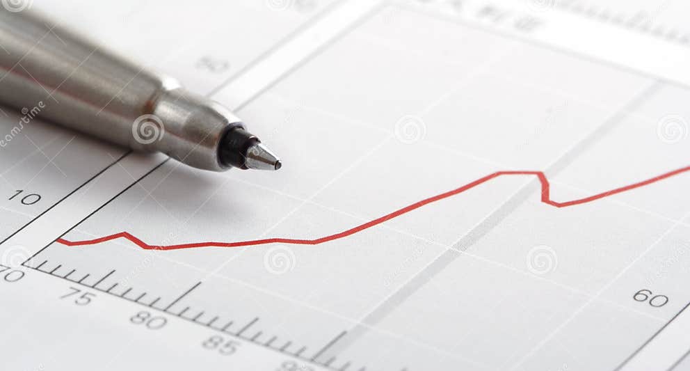 Pen on graph stock photo. Image of chart, compare, profit - 830550