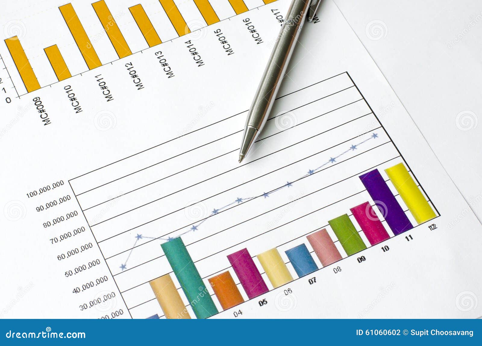 Pen on graph paper stock photo. Image of finance, calculator - 61060602