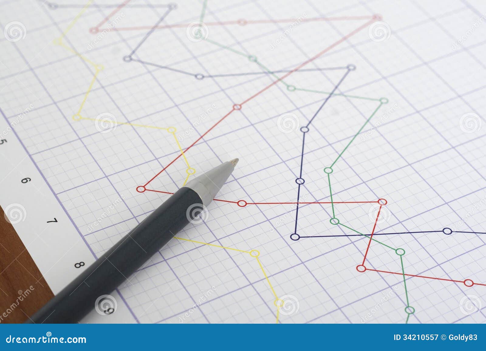 Pen on the graph stock image. Image of data, ideas, market - 34210557