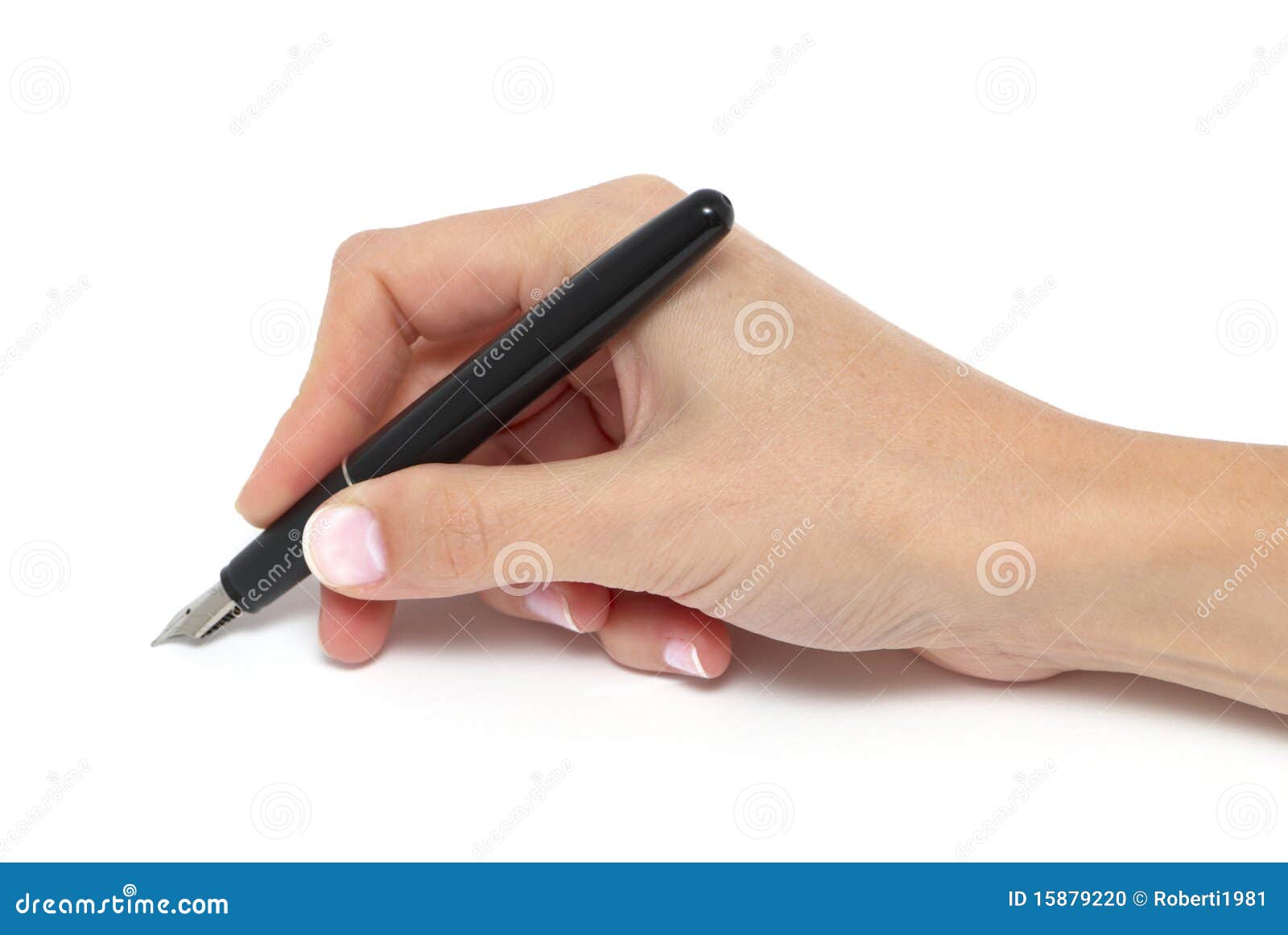 A pen in a hand stock photo. Image of education, student - 15879220
