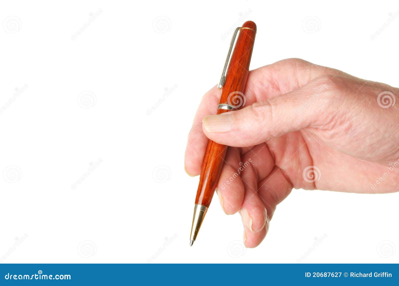 Pen in hand stock image. Image of thumb, palm, white - 20687627