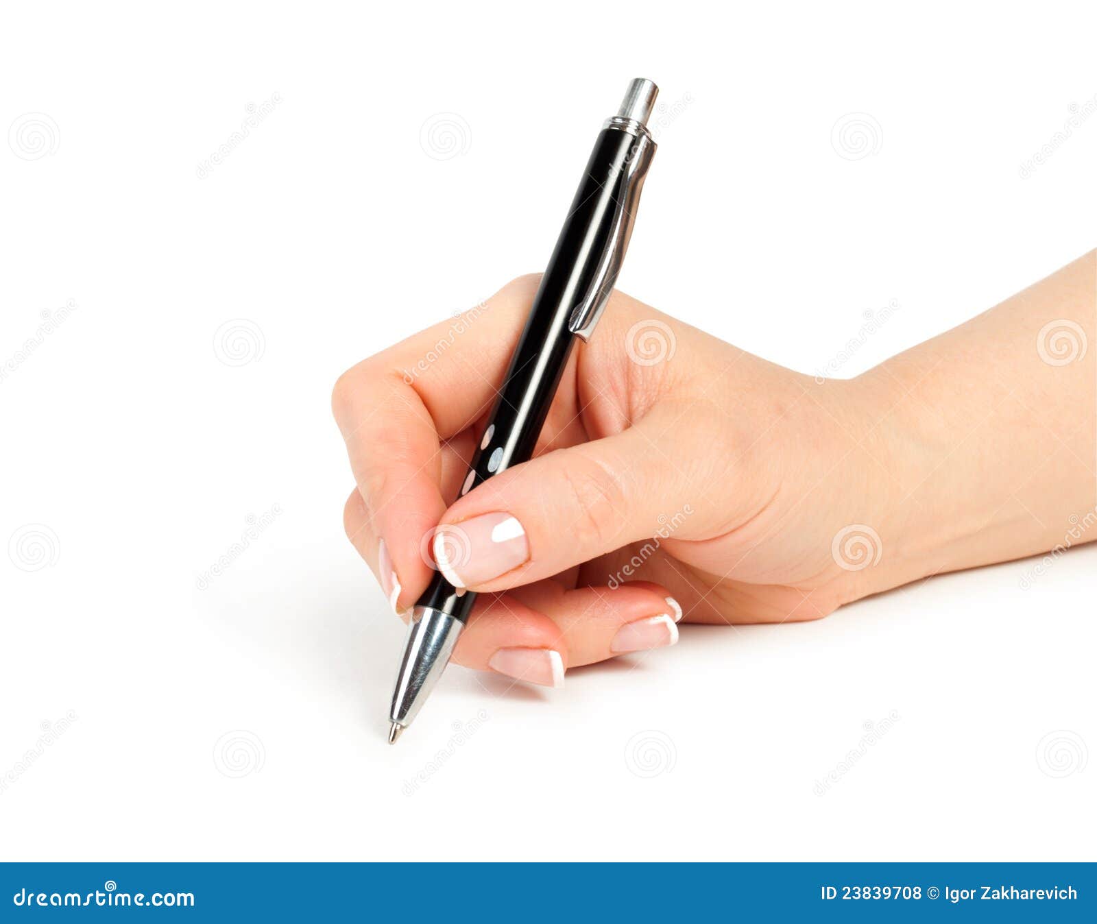 Pen in hand stock photo. Image of blank, office, human - 23839708