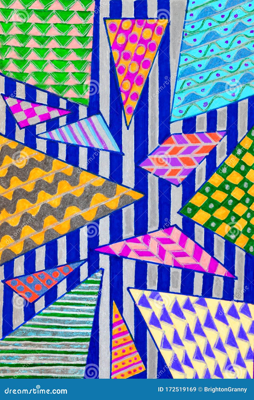 A Segmented Abstract Patterned Background. Stock Illustration ...