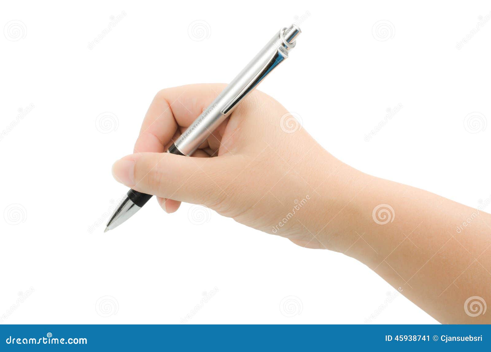 Pen in hand stock image. Image of male, blank, human - 45938741