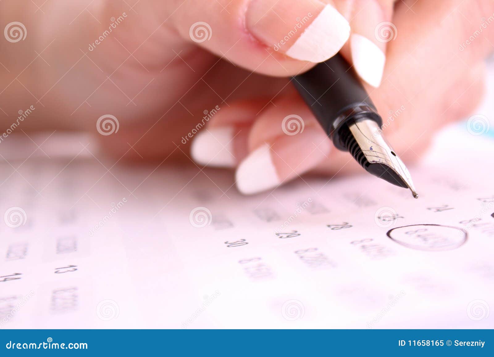 Pen in Hand Make Some Corrections Stock Image - Image of hold ...