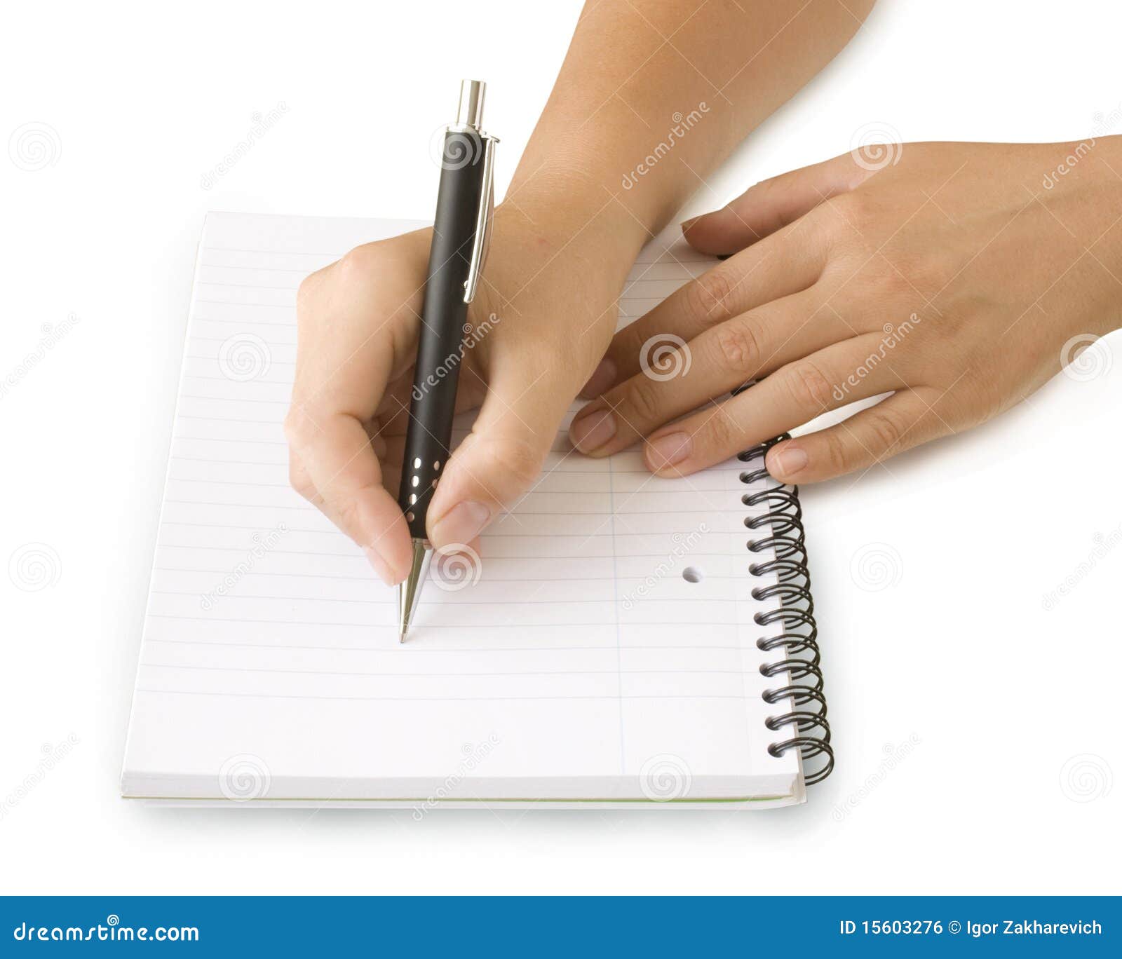 Pen in hand writing stock photo. Image of person, writing - 15603276