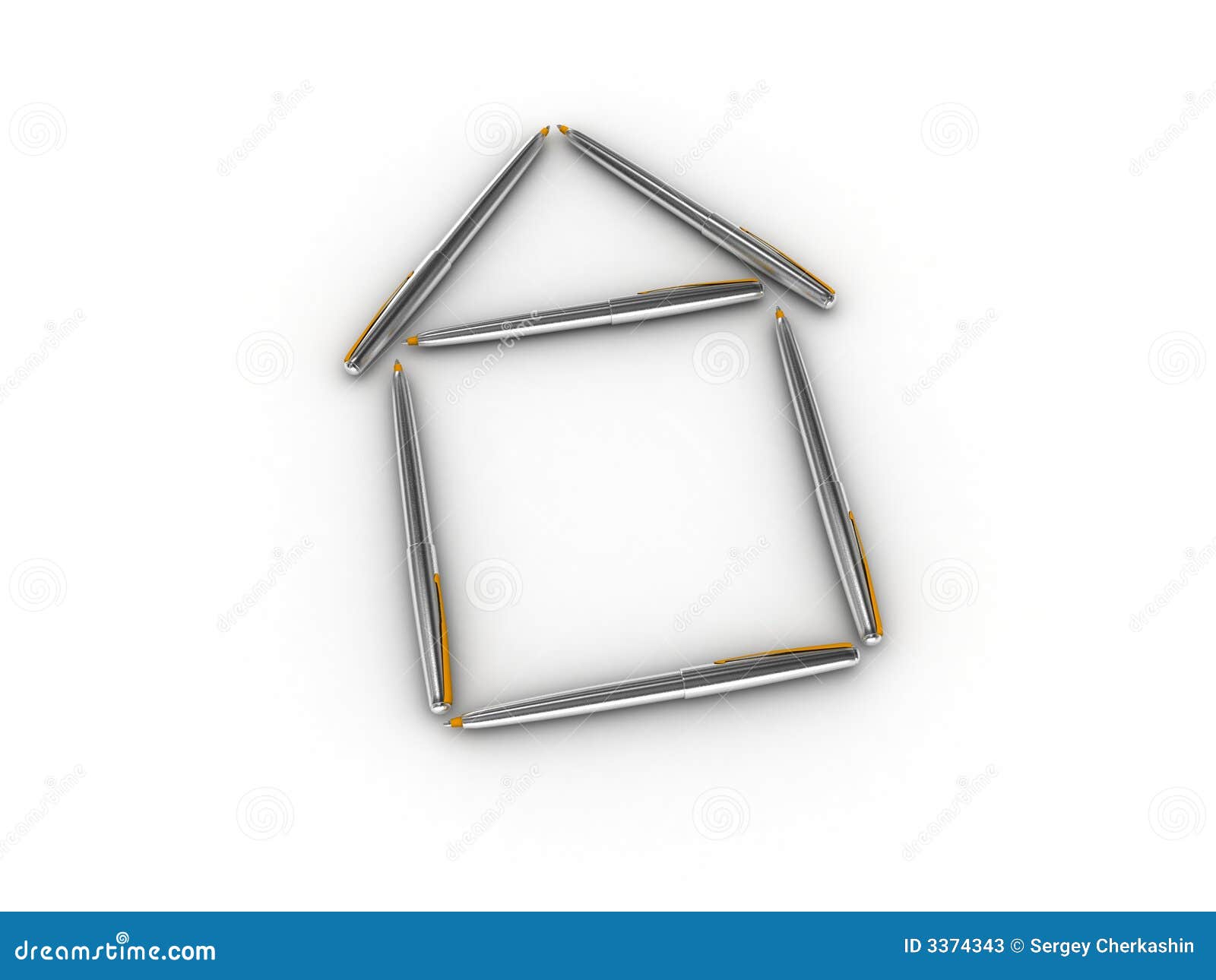 Pen house stock illustration. Illustration of architect - 3374343